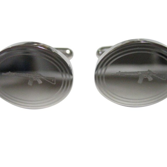 Kiola Designs | Accessories | Silver Toned Left Facing Ak47 Rifle ...